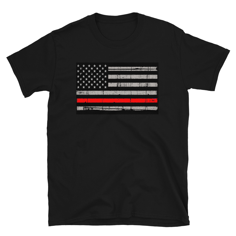 Thin Red Line Flag T-Shirt – Beardedguymade